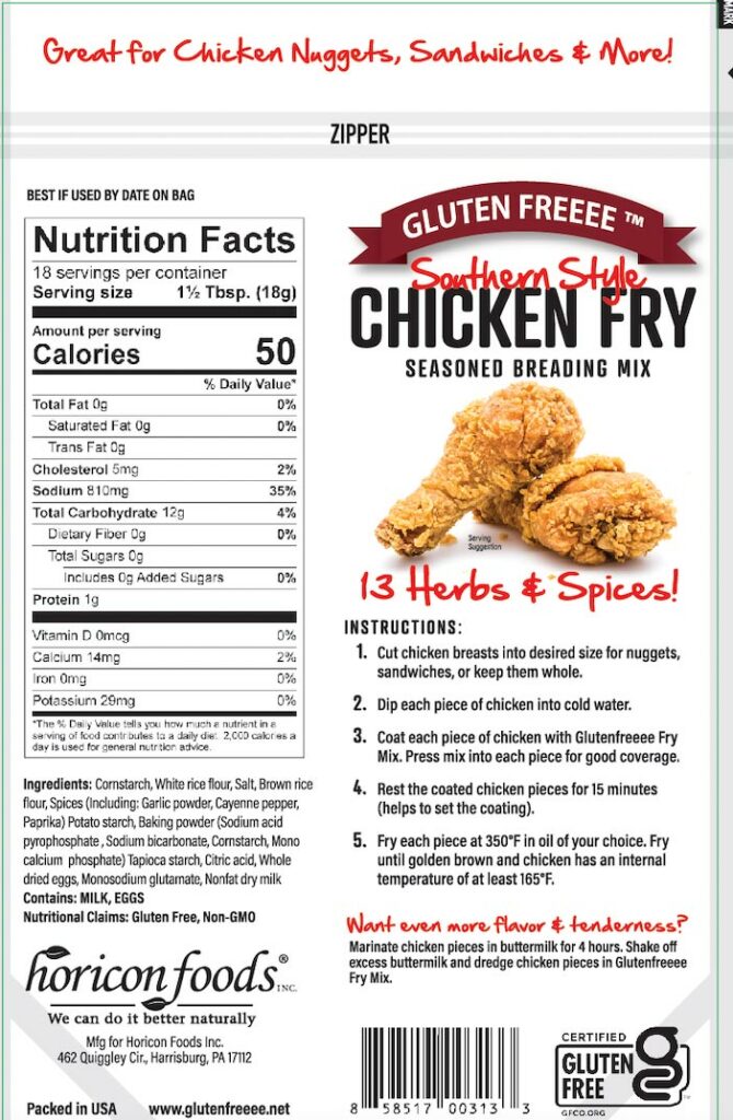 Southern Style Chicken Fry | Gluten Freeee by Horicon Products